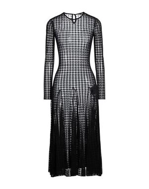 AMI Paris Checked Mesh Midi Dress