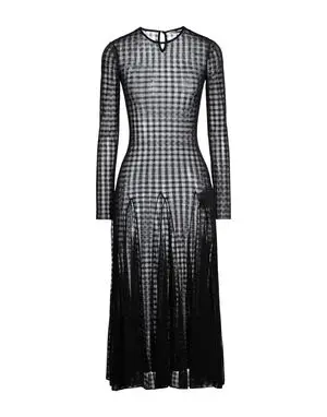 AMI Paris Checked Mesh Midi Dress