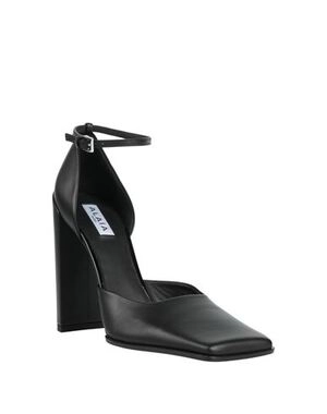 Alaïa Leather Block Heel Pumps With Ankle Strap