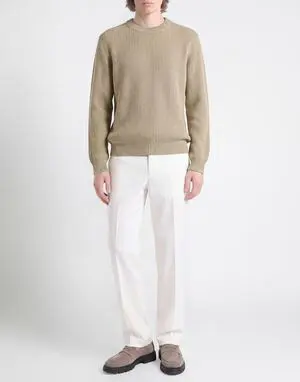 ROBERTO COLLINA Merino Wool & Cashmere Ribbed Crewneck Sweater