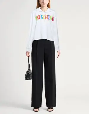 Moschino Cotton Terry Hoodie With Appliquéd Logo - White