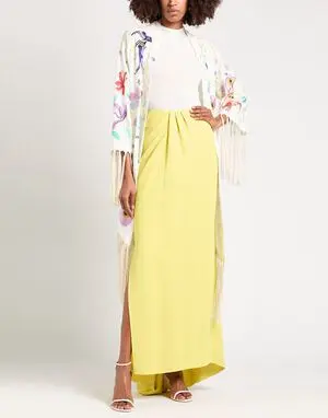 Elisabetta Franchi Maxi Skirt Lime Size Polyester