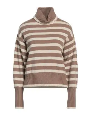 SEMICOUTURE Turtleneck Light Brown Size Cashmere, Polyamide