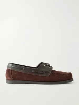 MORJAS Suede Boat Shoes - Brown