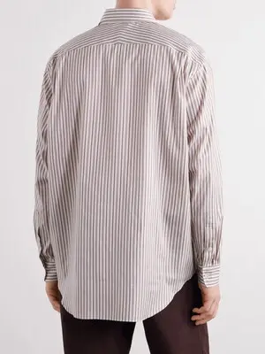 Auralee Striped Cotton And Silk-blend Shirt