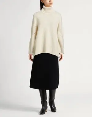 SEMICOUTURE Turtleneck Cream Size Cashmere, Polyamide