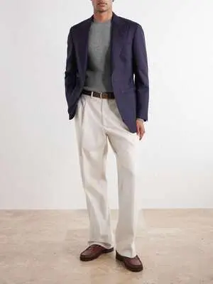 SLOWEAR Zanone Slim-fit Ribbed Wool Sweater