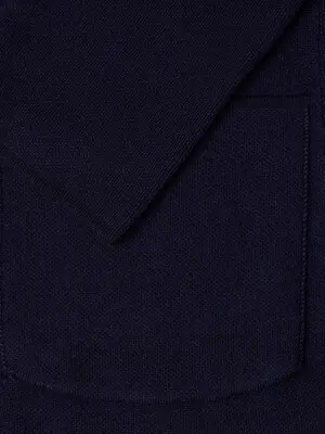 Inis Meáin Merino Wool, Cotton And Cashmere-blend Cardigan - Blue