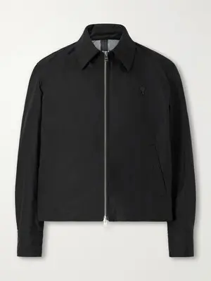 AMI Paris Logo-appliquéd Shell Blouson Jacket