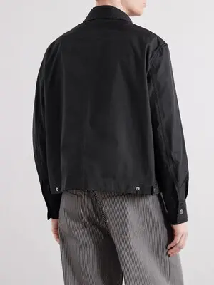 AMI Paris Logo-appliquéd Shell Blouson Jacket