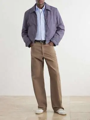 Dries Van Noten Straight-leg Cotton Trousers - Beige
