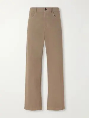Dries Van Noten Straight-leg Cotton Trousers - Neutrals
