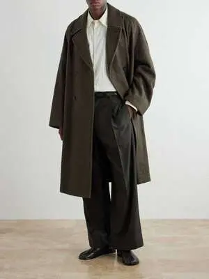 LEMAIRE Straight-leg Pleated Woven Trousers