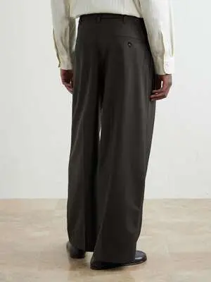 LEMAIRE Straight-leg Pleated Woven Trousers