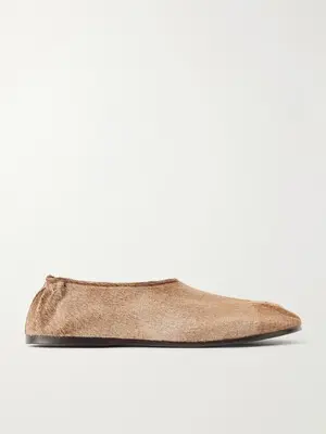 LEMAIRE Calf Hair Slippers - Neutrals