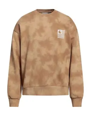 Carhartt Sweatshirt Sand Size Cotton, Elastane