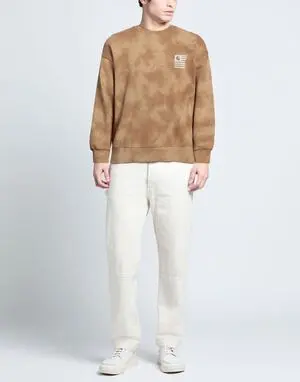 Carhartt Sweatshirt Sand Size Cotton, Elastane