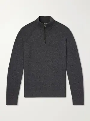 Zegna Oasi Cashmere Half-zip Sweater - Gray