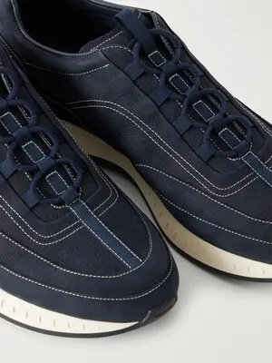 John Lobb Laced Stream Nubuck Sneakers - Blue
