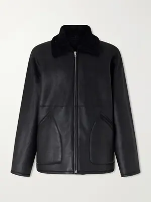 Auralee Reversible Shearling Jacket - Black
