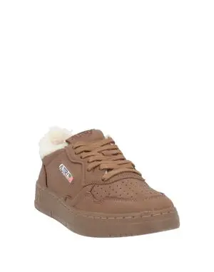 AUTRY Leather Low-top Sneakers With Shearling Lining