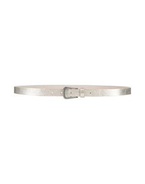 BRUNELLO CUCINELLI Woman Belt Platinum Size M Leather