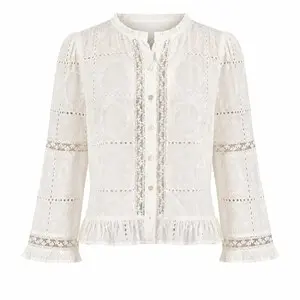 ROSE & NANCY Ivory Lace Blouse - White
