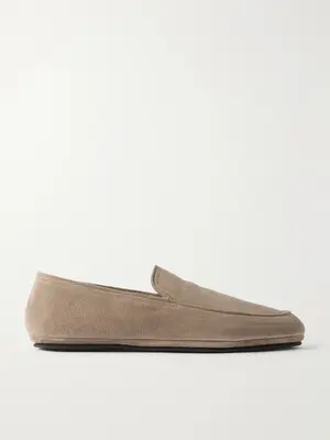 John Lobb Kingstone Suede Slippers - Neutrals