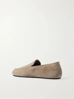 John Lobb Kingstone Suede Slippers - Neutrals
