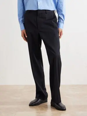 Auralee Straight-leg Wool-gabardine Trousers
