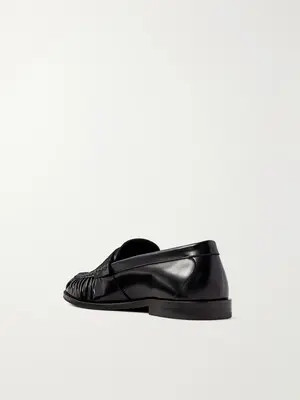 VINNY'S Louee Gathered Leather Loafers