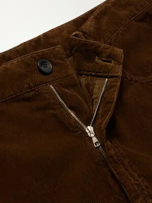 Dries Van Noten Straight-leg Cotton-corduroy Trousers - Brown
