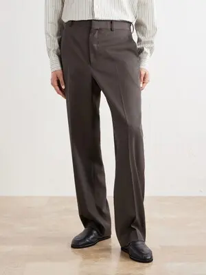 Auralee Straight-leg Wool-gabardine Trousers