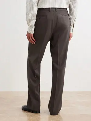 Auralee Straight-leg Wool-gabardine Trousers