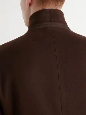 Canali Double-breasted Wool And Cashmere-blend Coat