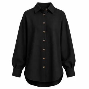 IDYLLO Linen Shirt With Wooden Imitation Buttons