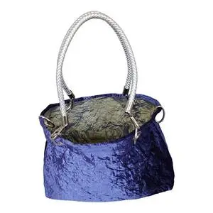ROMER MILLINERY Morphy Moldable Cobalt Velvet & Silk 3-way Bag