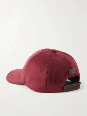 Canali Logo-appliquéd Wool Baseball Cap