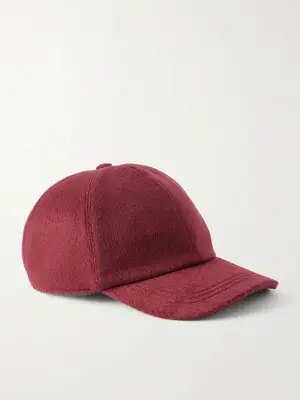 Canali Canali Wool Baseball Cap Red