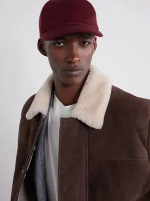 Canali Wool Baseball Cap - Red