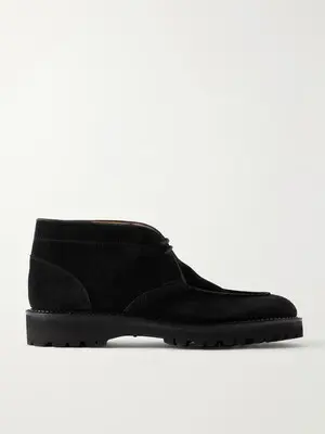 John Lobb Suede Chukka Boots - Black