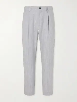 Canali Straight-leg Wool Trousers - Gray