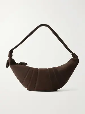 LEMAIRE Croissant Nubuck Messenger Bag - Brown
