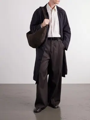 LEMAIRE Croissant Nubuck Messenger Bag - Brown