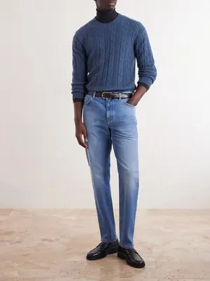 Zegna Oasi Knitted Cashmere Sweater - Blue
