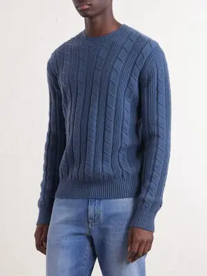 Zegna Oasi Knitted Cashmere Sweater - Blue