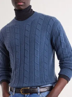 Zegna Oasi Knitted Cashmere Sweater - Blue