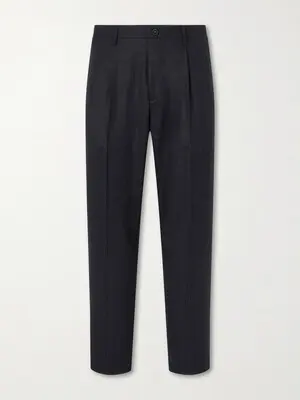 Canali Straight-leg Wool Trousers - Black