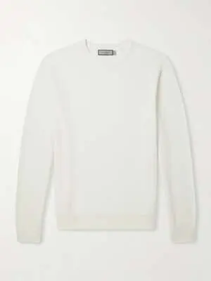 Canali Wool And Cashmere-blend Sweater - Cream