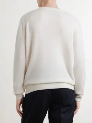 Canali Wool And Cashmere-blend Sweater - Neutrals